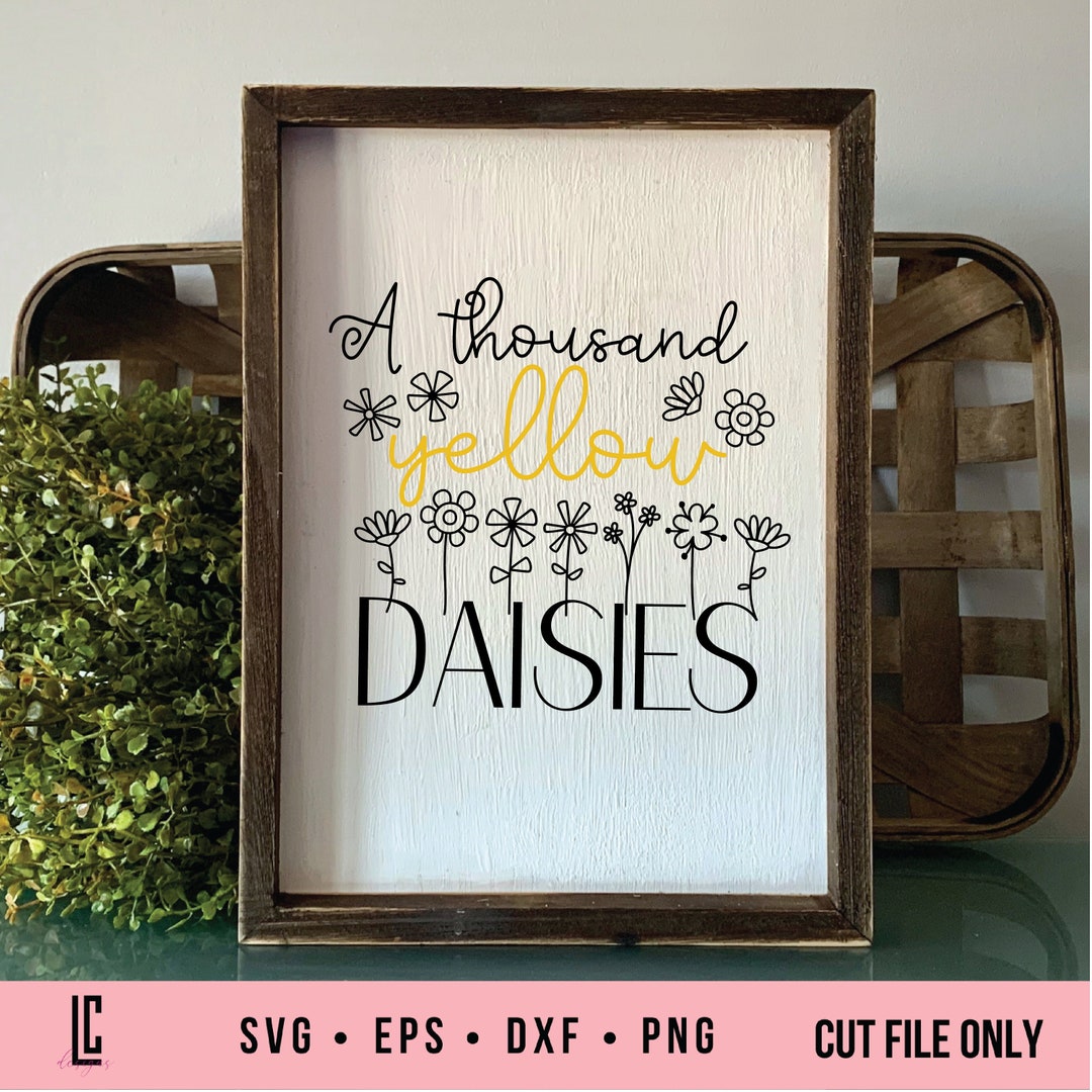 Daisy SVG: Yellow Daisies Cut File for Cricut Silhouette (digital ...