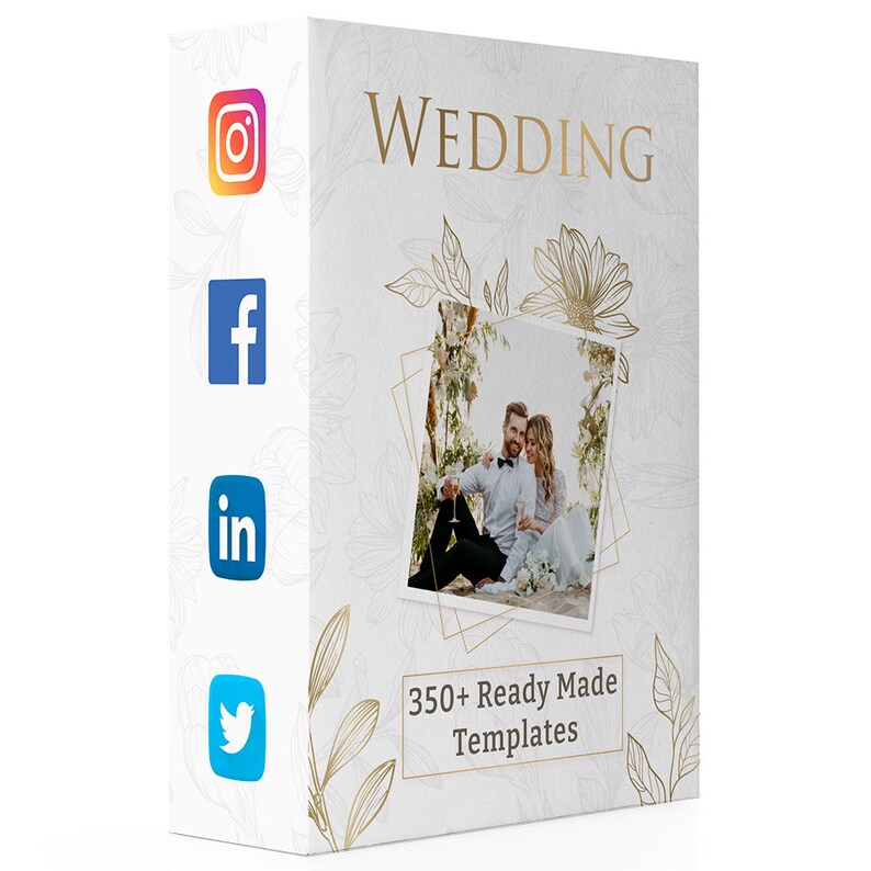 350 Wedding Templates With Social Media Posts' Ideas Downloadable ...