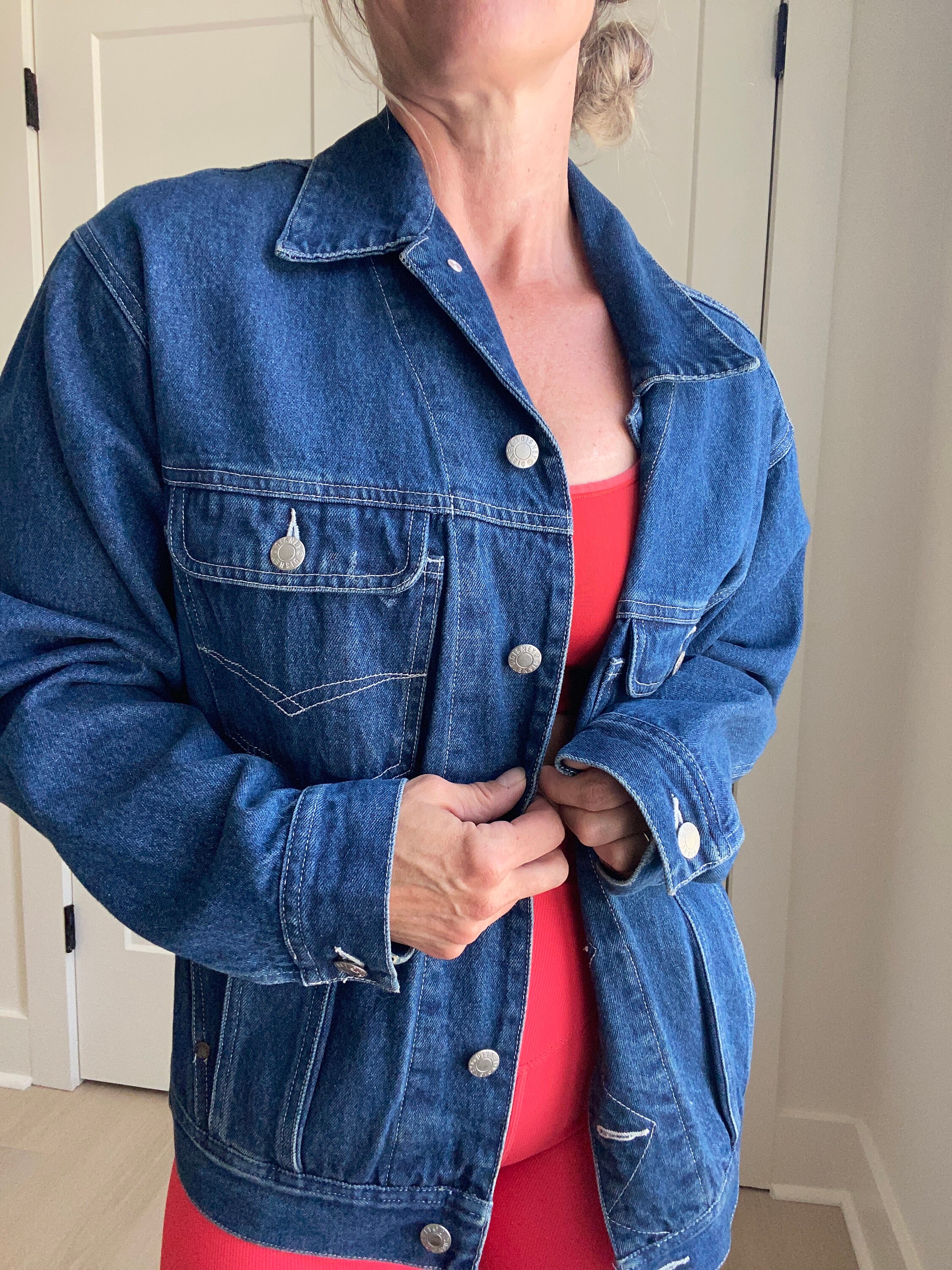 Vintage Disney Jean Jacket, Denim, Coat, Unisex, Embroidered, Clothing ...