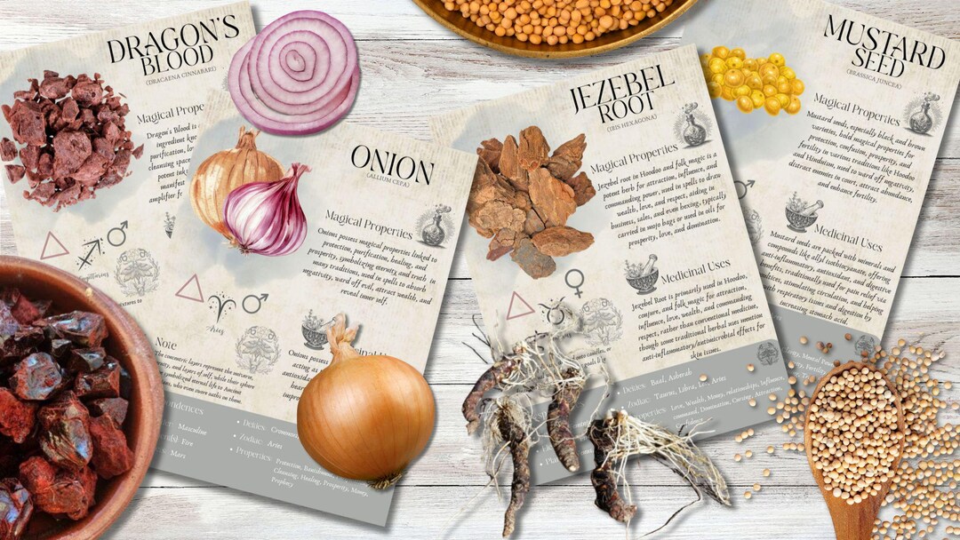 Book of Shadows, Printable Pages of Baneful Herbs. Set #3 - Etsy
