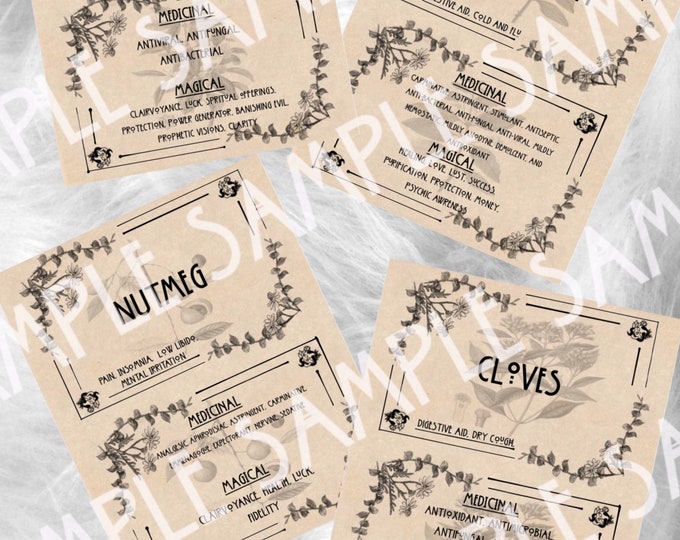 BONES & RUSTY OBJECTS Apothecary Labels for Witches. Pagans, Wiccans ...