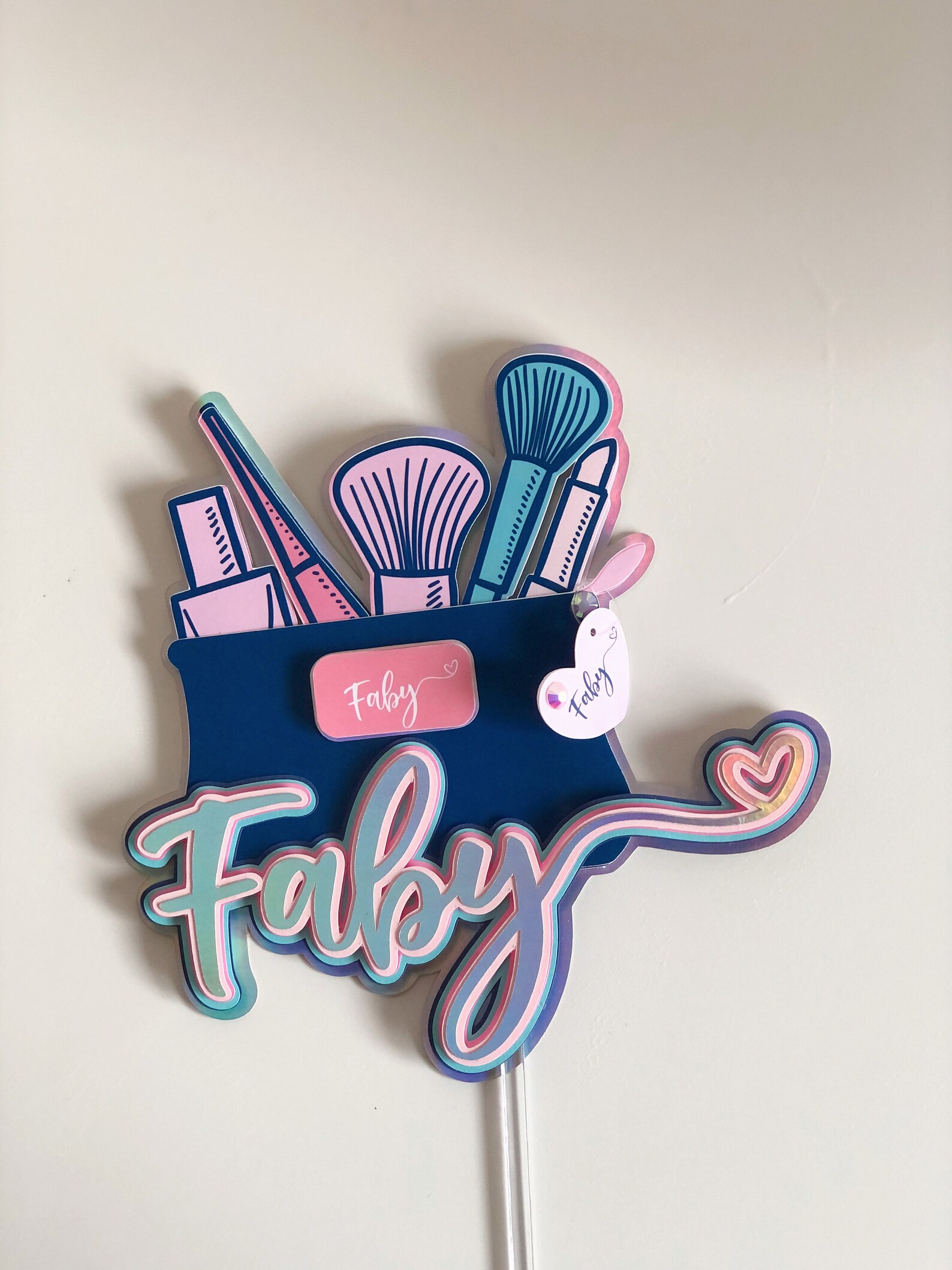 Makeup Cake Topper Spa Party Cake Topper Pamper Party Cake - Etsy