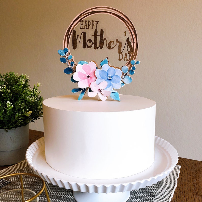 Happy Mother's Day Cake Topper, Mom Cake Topper, Mom Party Decor, Mommy ...