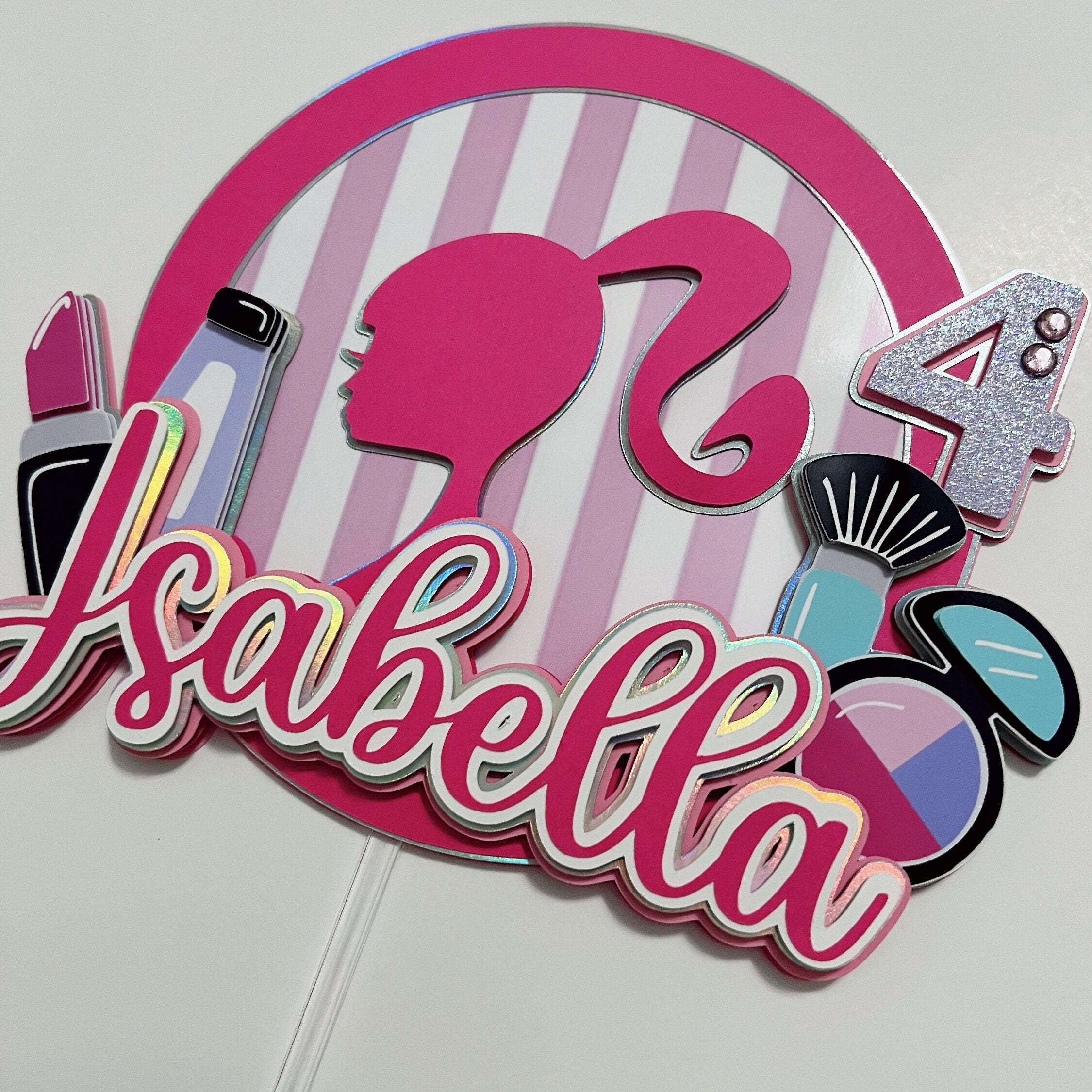 Makeup Cake Topper, Spa Party Cake Topper, Pamper Party Cake Topper ...