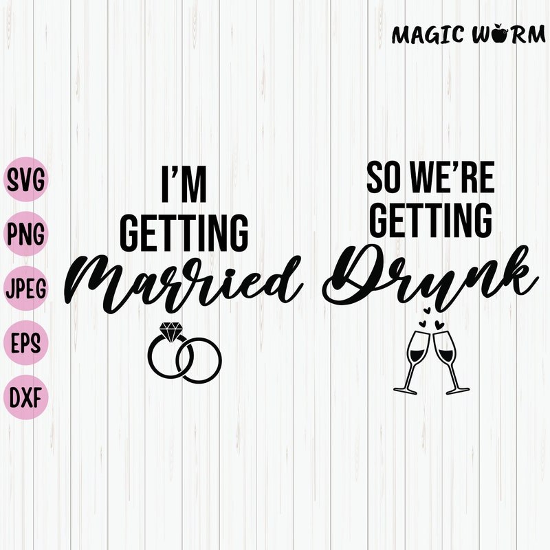 Were Getting Married Svg - Etsy