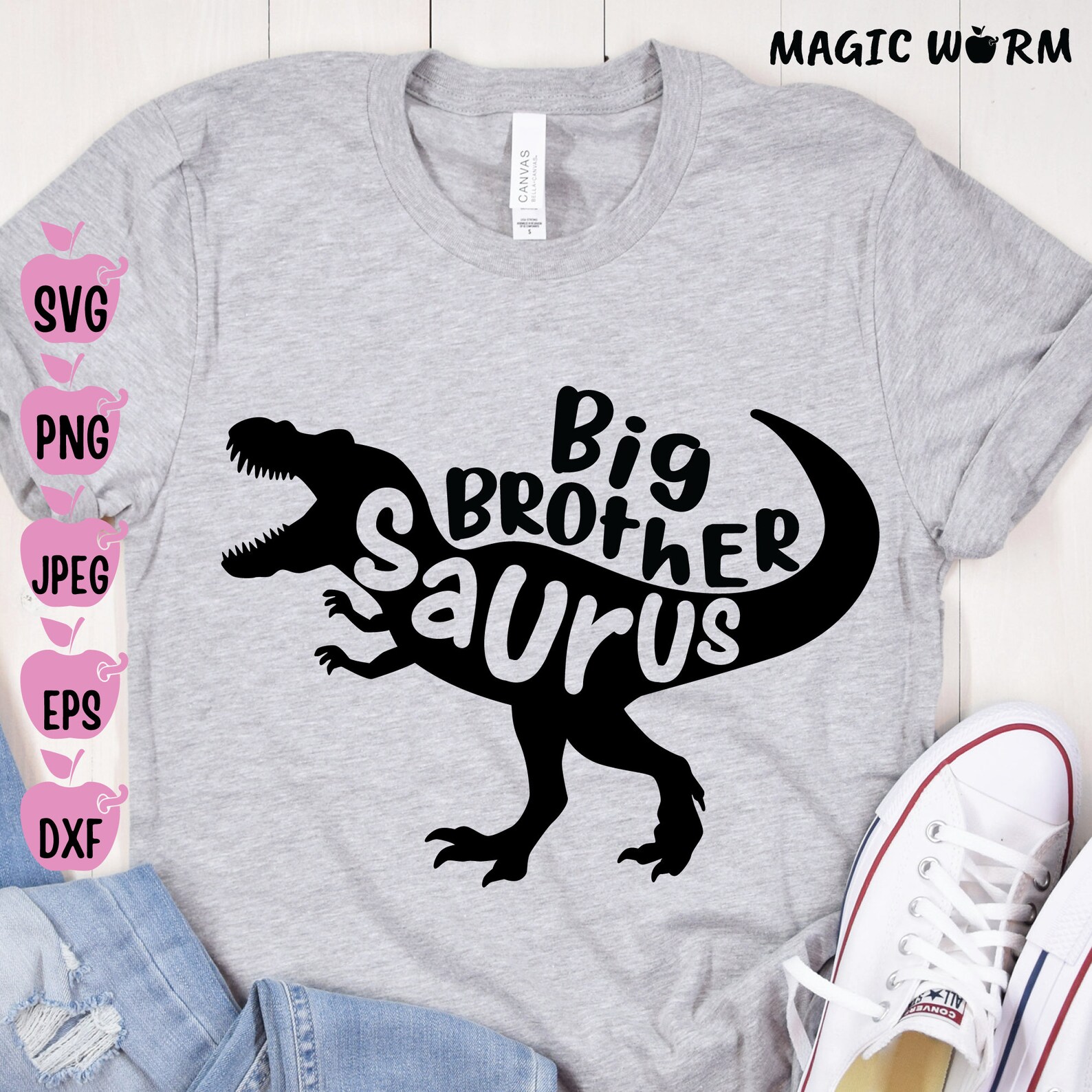 Big Brother Saurus Svg Brother Svg T-rex Dinosaur Svg Big - Etsy UK