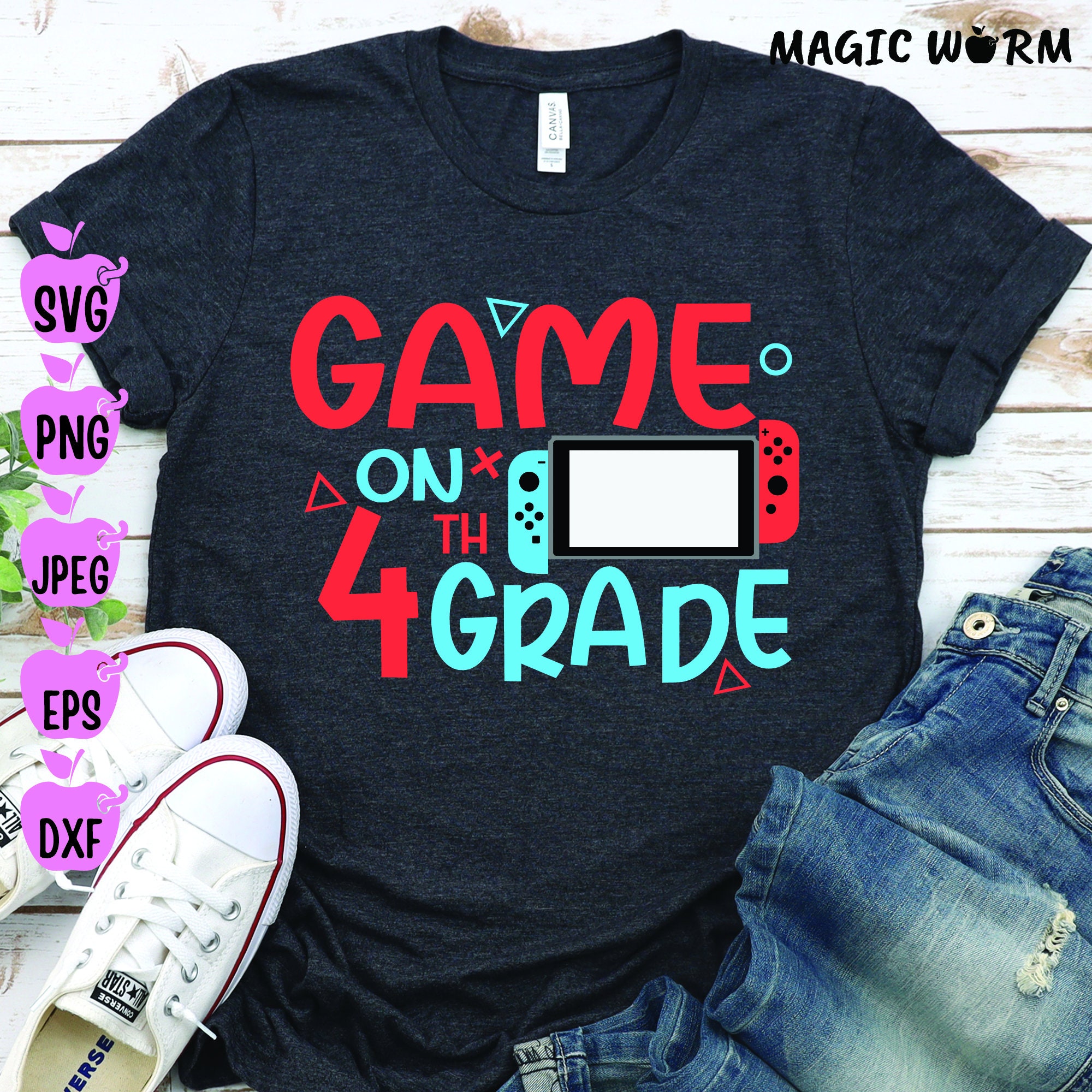 Game on 4th Grade Svg Back to School Svg 4th Grade Svg - Etsy