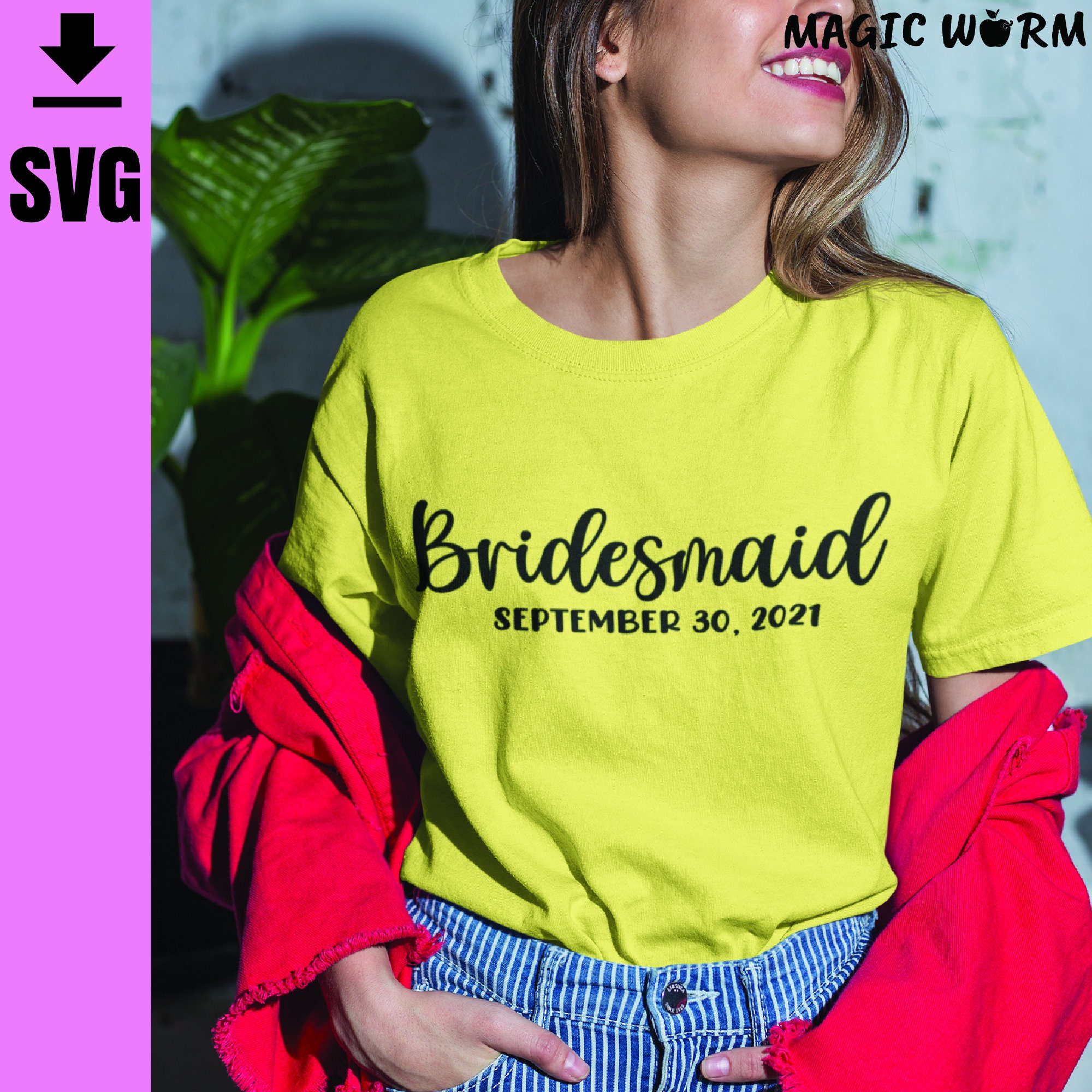 Bridesmaid Custom Svg Wedding Party Svg Wedding Maid of | Etsy