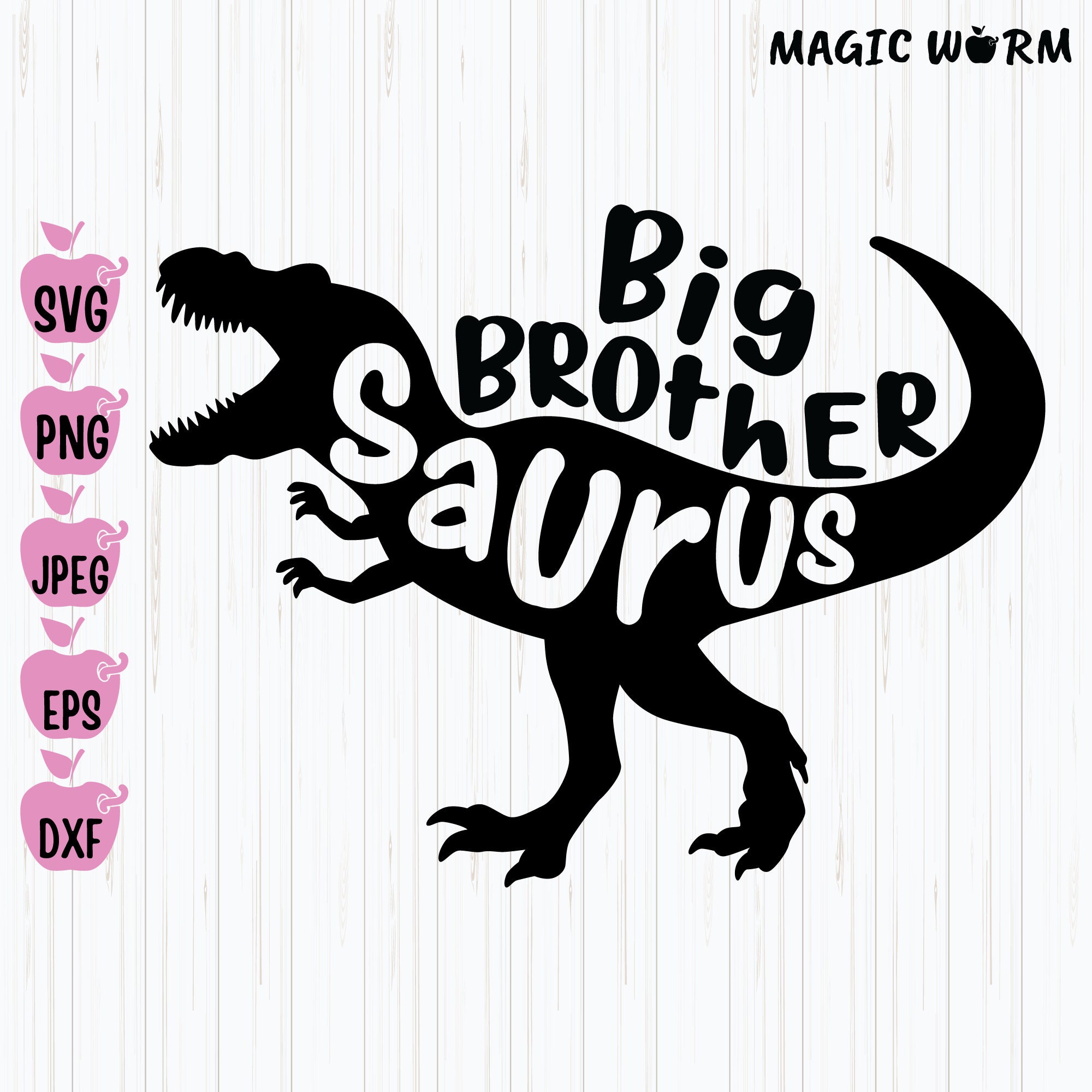 Big Brother Saurus Svg Brother Svg T Rex Dinosaur Svg Big Etsy Denmark