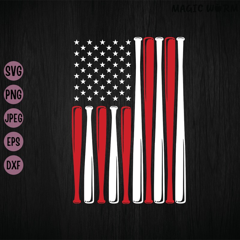 Baseball Flag Svg - Etsy