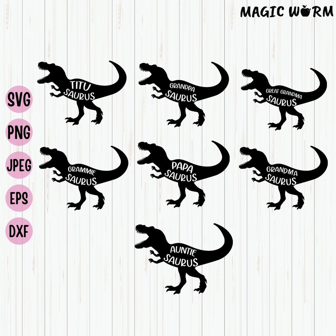 Family Saurus Svg, Matching Family Svg, Mamasaurus Svg, Dinosaur Bundle ...