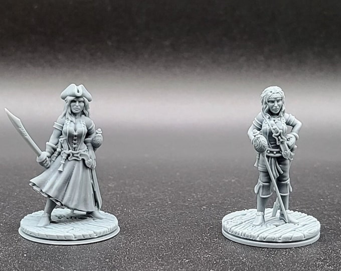Female Pirate, Human Pirate Queen, Female Pirate Captain, Dnd Mini ...
