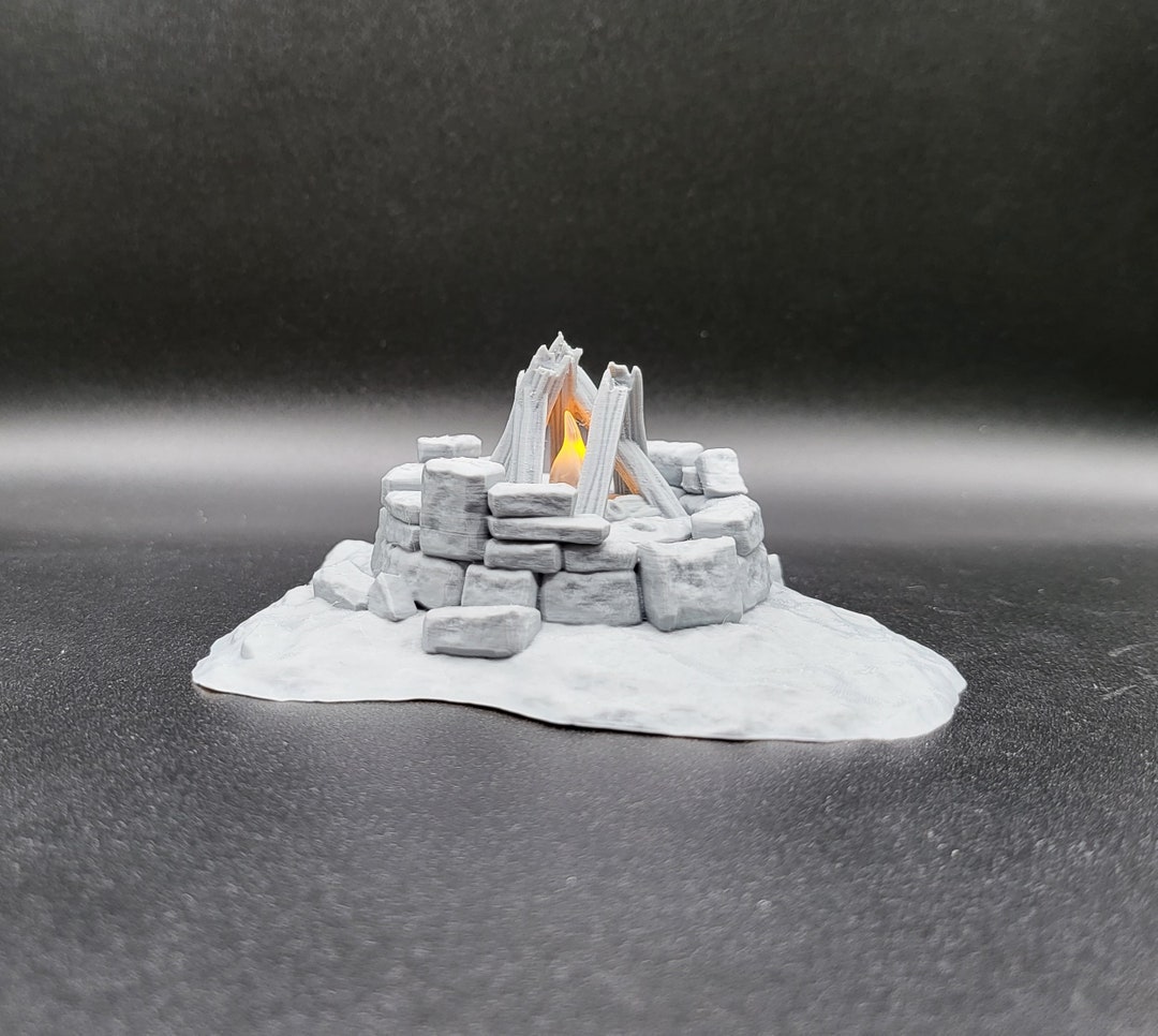 Bonfire Scatter Terrain for DND or Tabletop Gaming, 28mm D&D Terrain ...