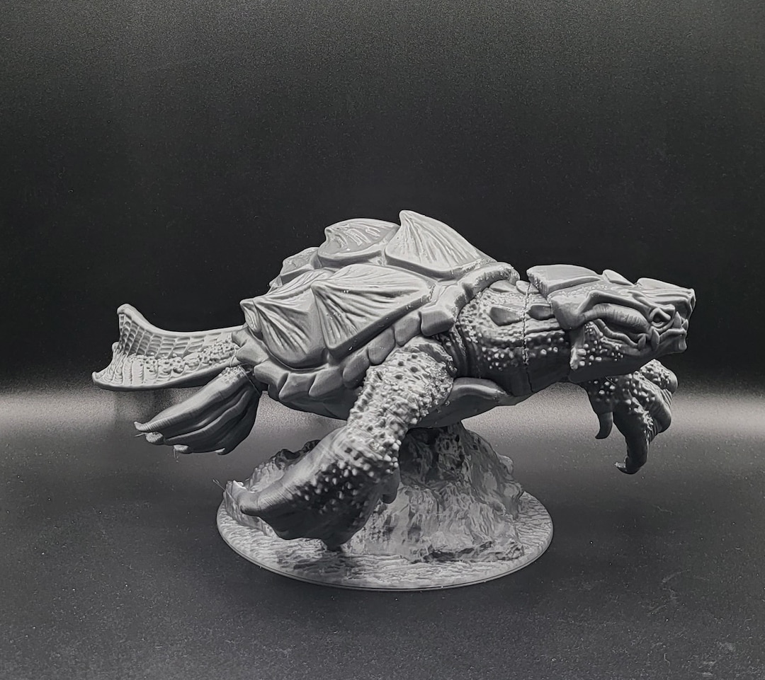 Dragon Turtle, Giant Turtle, Colossal Turtle, Dnd Mini, TTRPG Tabletop ...