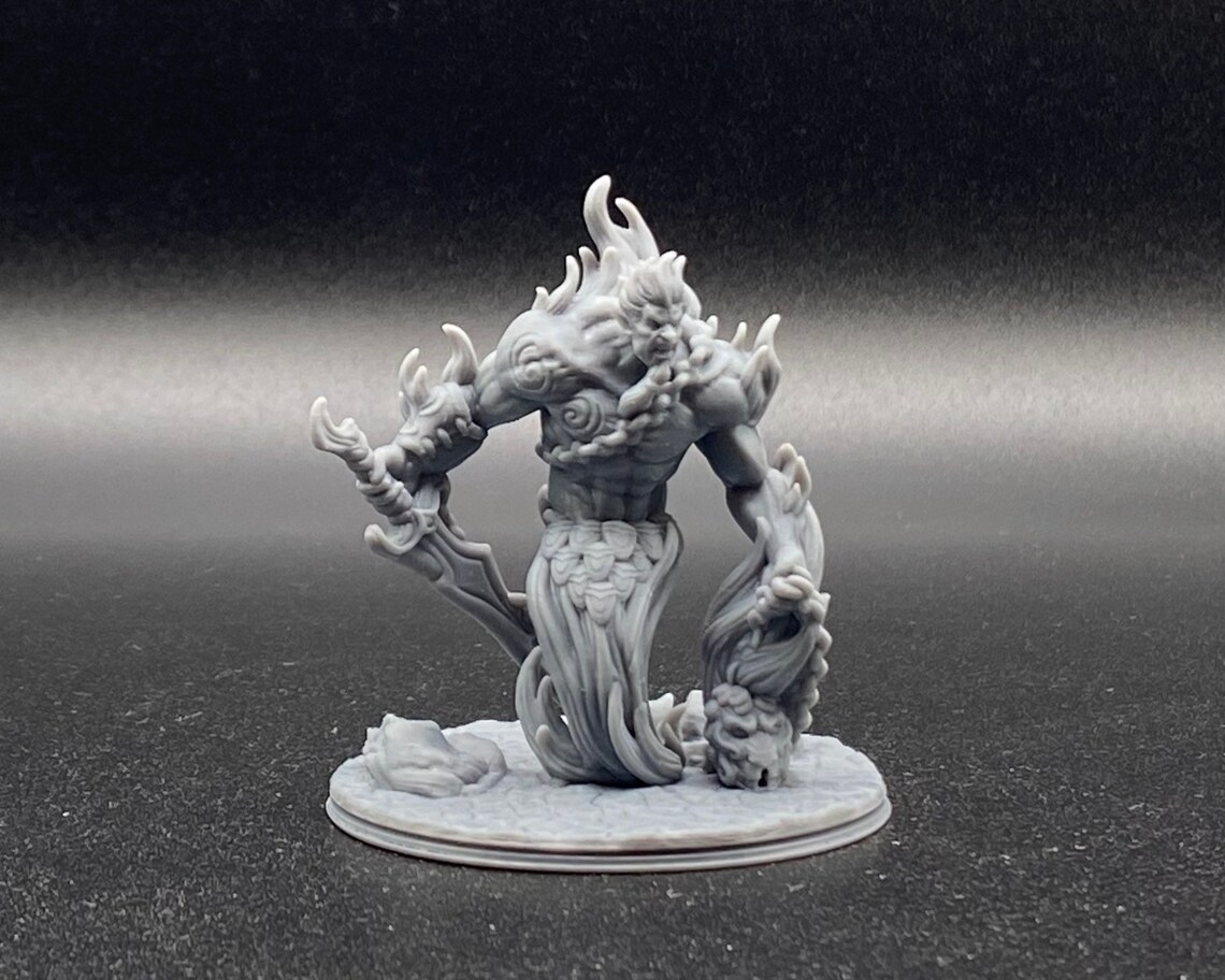 Fire Djinn Efreet Fire Genie Fire Demon Djinni Elemental | Etsy