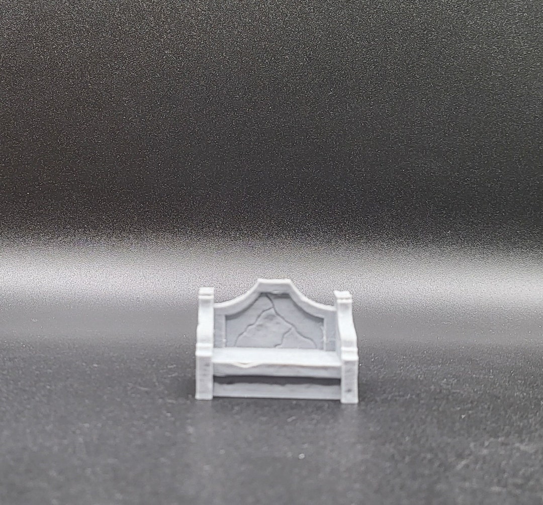 Graveyard Bench Terrain for DND or Tabletop Gaming, 28mm D&D Minis ...