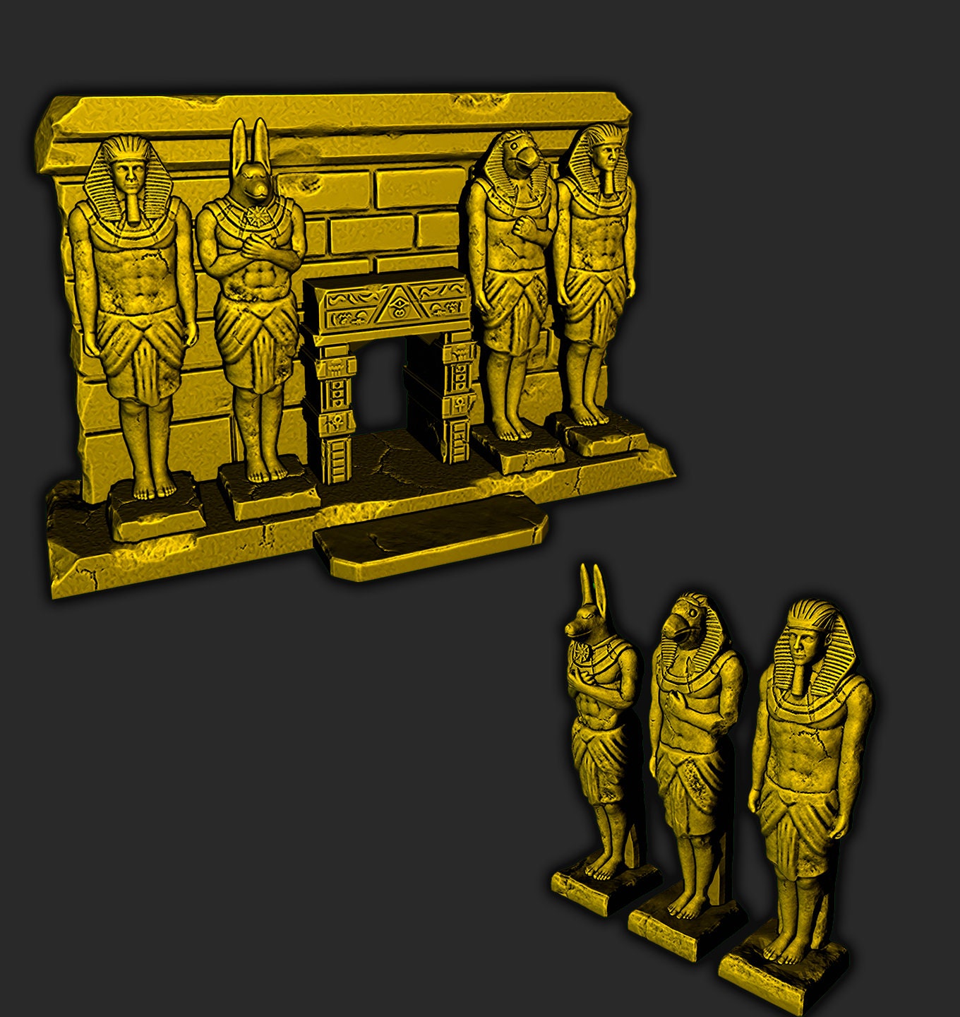 Temple Entrance Dungeon Entrance Temple Entrance Statues | Etsy