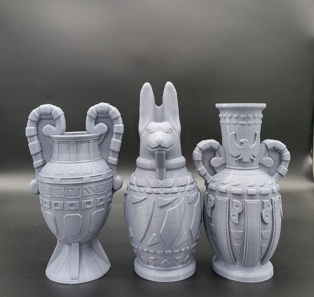 Vases or Canopic Jars for DND or Tabletop Gaming, 28mm D&D Terrain ...