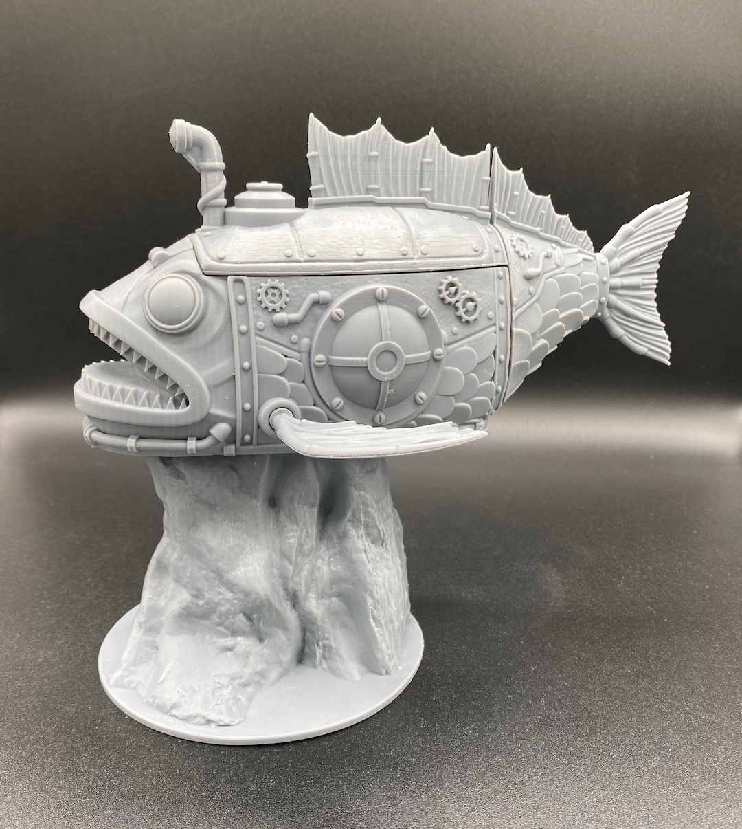 Gnomish Submarine, Fish Submarine, Gnome Sub, Dnd Mini, TTRPG Tabletop ...