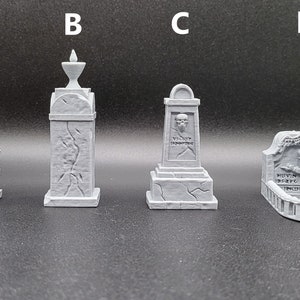 Tombstone Terrain for DND or Tabletop Gaming, 28mm D&D Minis, 32mm ...