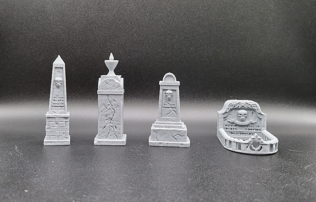 Tombstone Terrain for DND or Tabletop Gaming, 28mm D&D Minis, 32mm ...