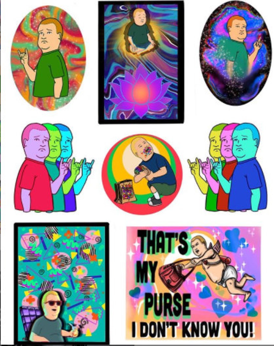 Bobby Hill King of the Hill Dammit Bobby Sticker Sheet - Etsy