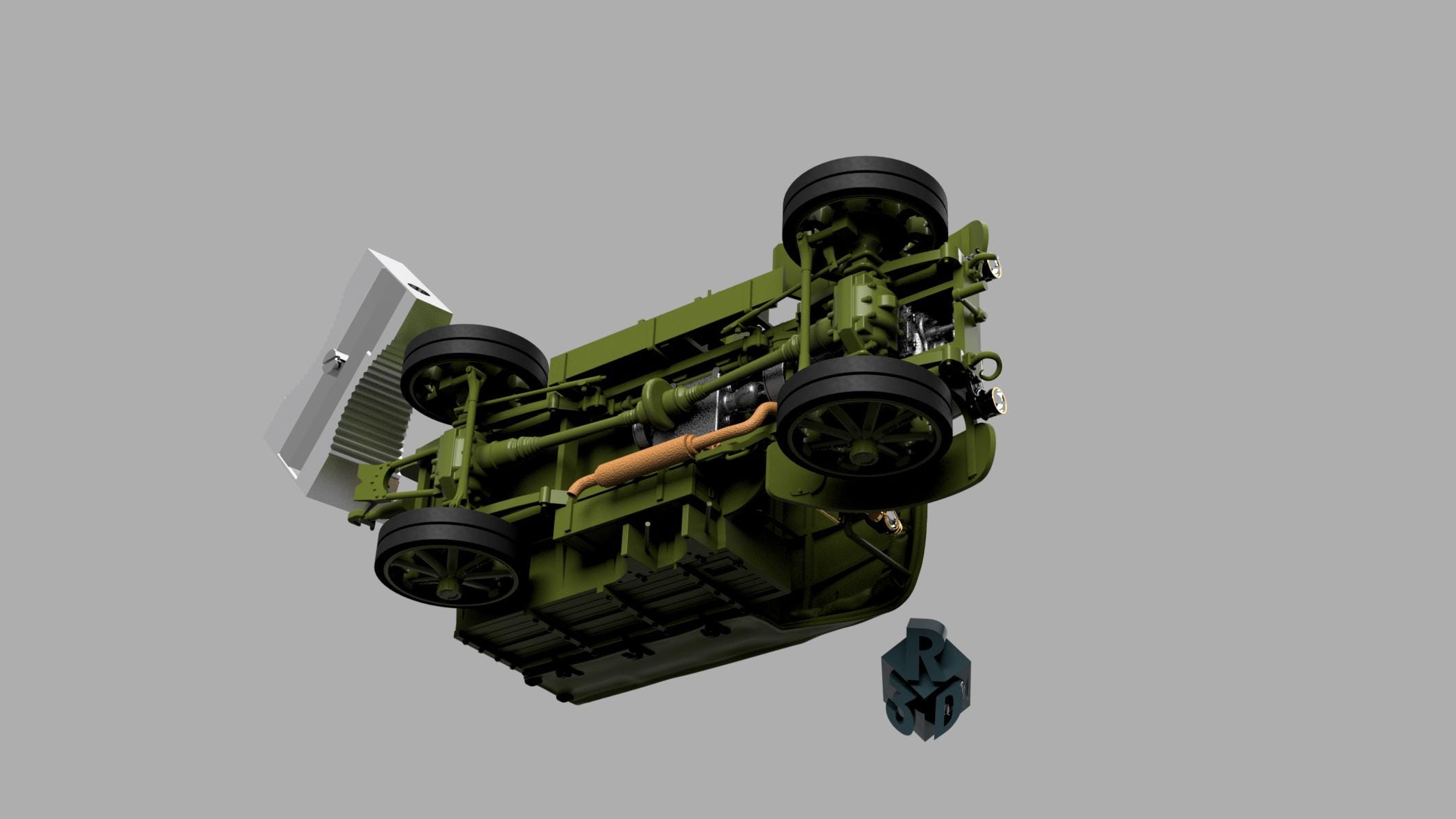 Renault EG Late Model WW1 French Truck 3D Model Kit 1:72 Scale WW1 ...