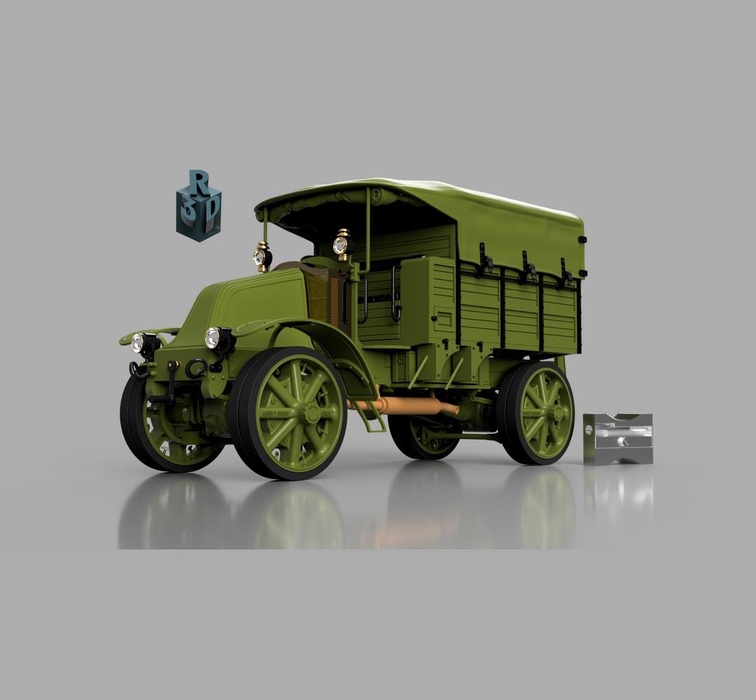 Renault EG Late Model WW1 French Truck 3D Model Kit 1:35 Scale WW1 ...