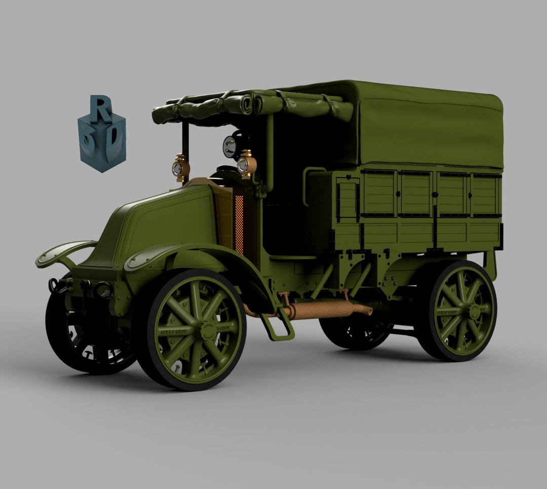 Renault EG WW1 French Truck 3D Model Kit 1:72 Scale WW1 Highly Detailed ...