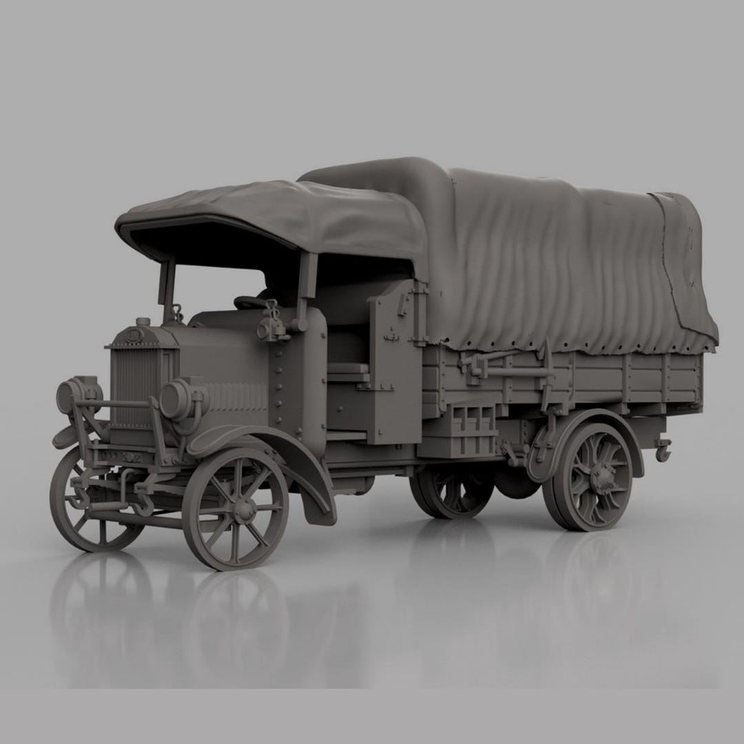 WW 1 British Truck Dennis 3 Ton Lorry 3D Model Kit 72nd Scale Version 2 ...