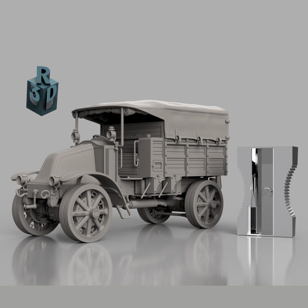 Renault EG Late Model WW1 French Truck 3D Model Kit 1:72 Scale WW1 ...