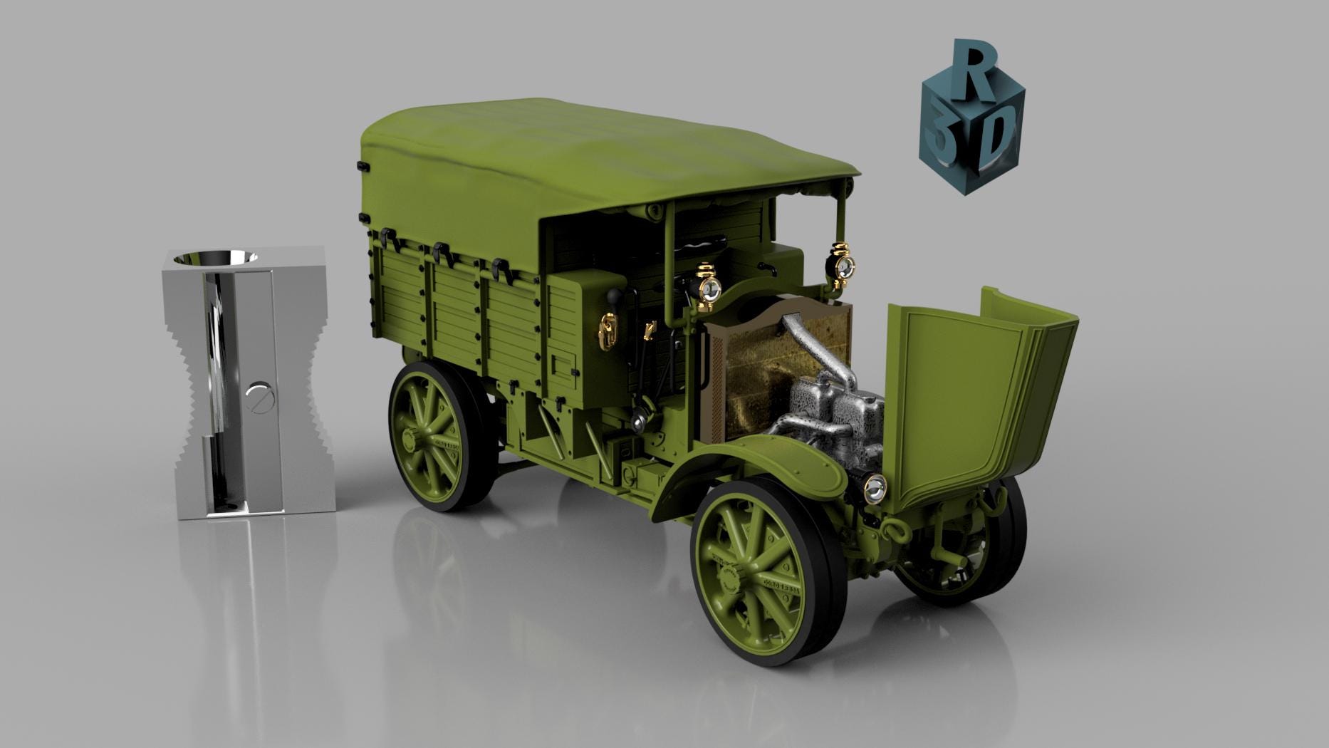 Renault EG Late Model WW1 French Truck 3D Model Kit 1:72 Scale WW1 ...