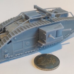 British Mark V Male Heavy Tank Model Kit 3D Printed at 1/56th, 1/72th ...