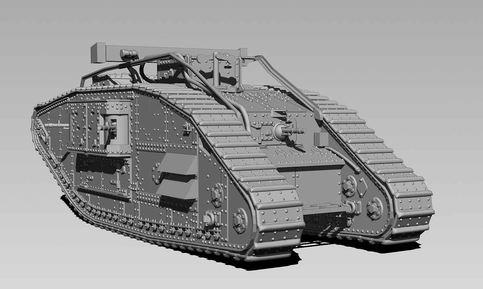British Mark V Female Heavy Tank Model Kit 3D Printed at 1/72th; 1/56 ...