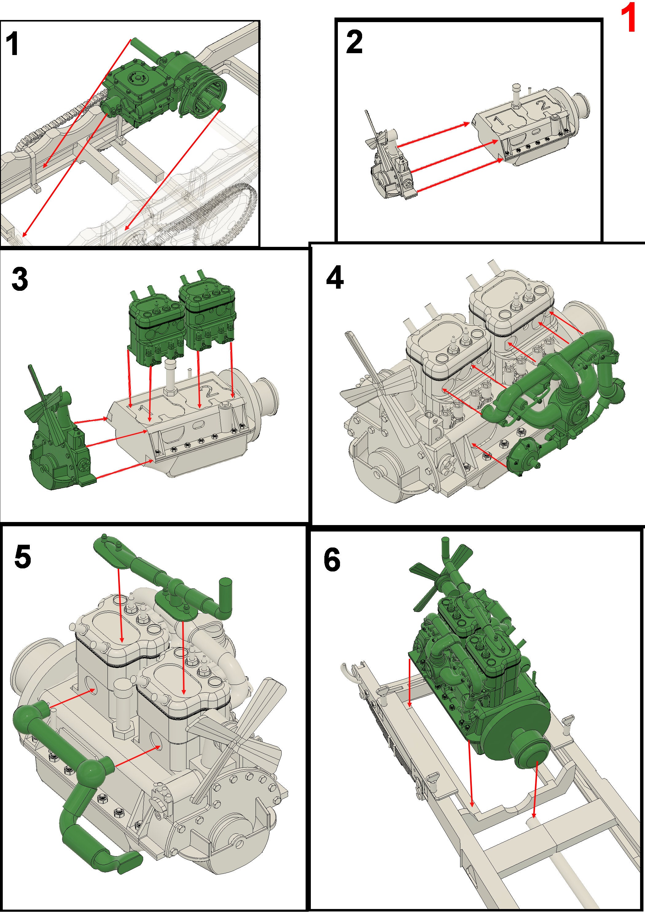 WW1 French Truck 3D Printed Berliet CBA 1/72 Scale WW1 French Model Kit ...