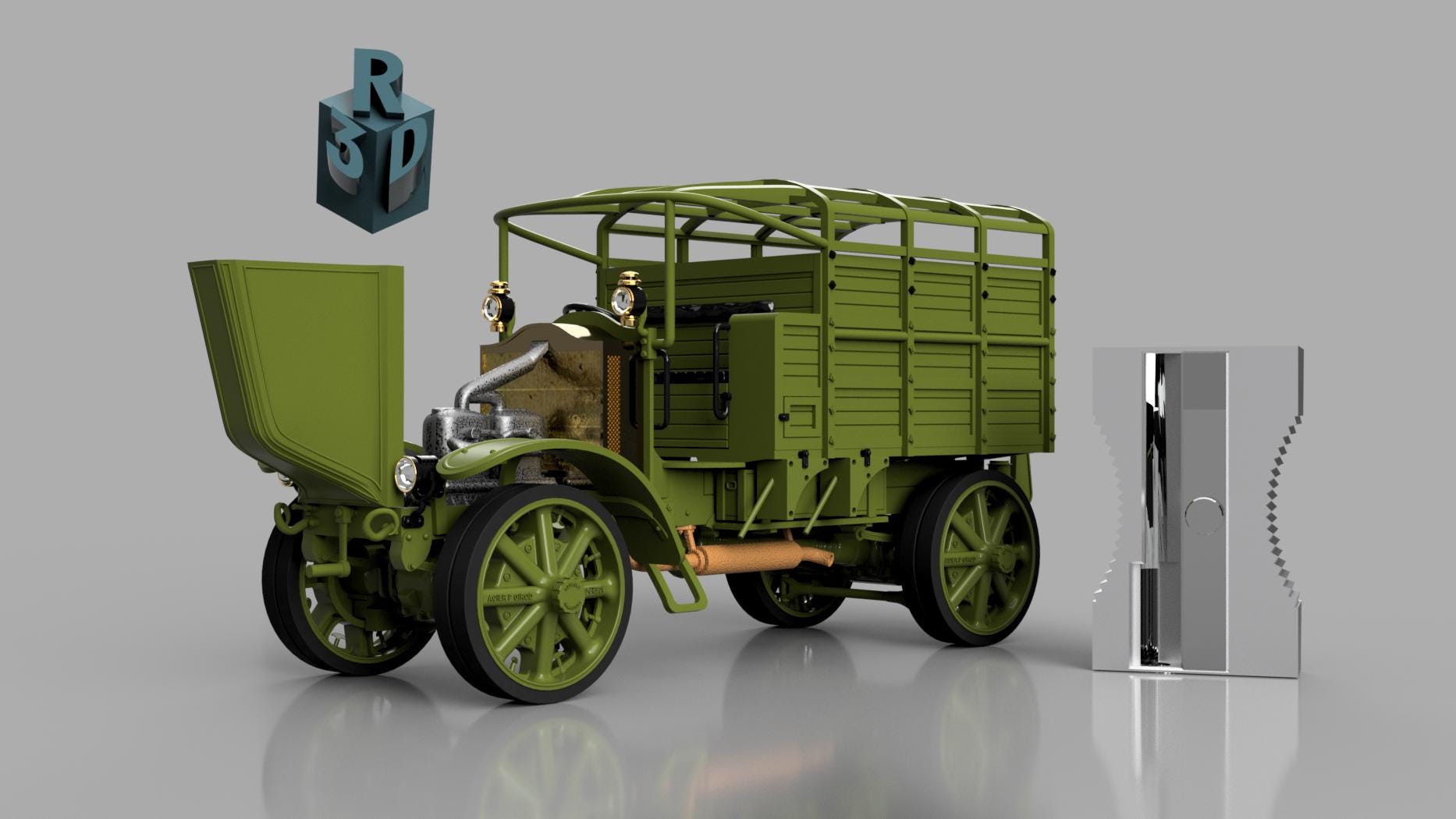 Renault EG Late Model WW1 French Truck 3D Model Kit 1:72 Scale WW1 ...