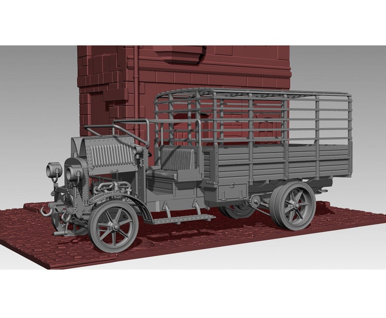 WW1 French Truck 3D Printed Berliet CBA 1/72 Scale WW1 French Model Kit ...
