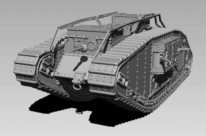 British Mark V Female Heavy Tank Model Kit 3D Printed at 1/72th 1/56 ...