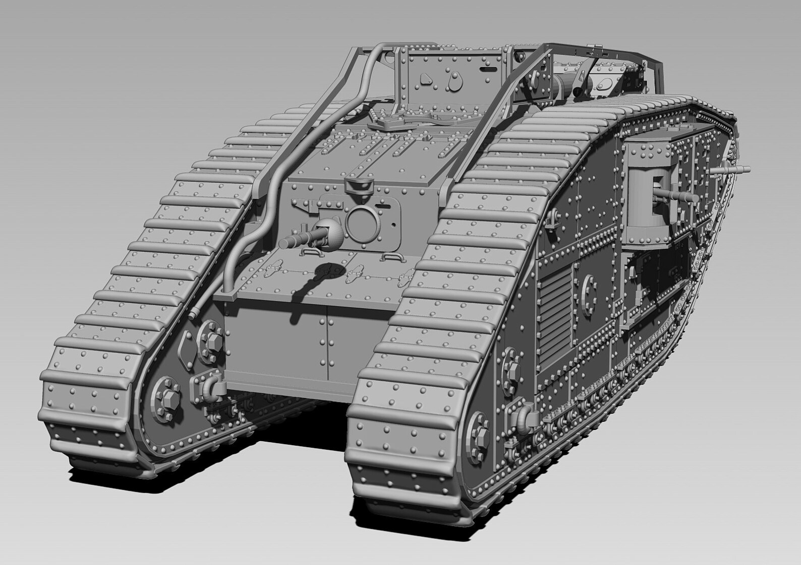 British Mark V Female Heavy Tank Model Kit 3D Printed at 1/72th 1/56 ...