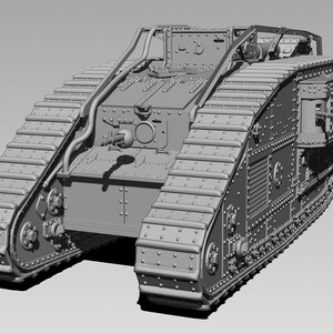 British Mark V Female Heavy Tank Model Kit 3D Printed at 1/72th; 1/56 ...