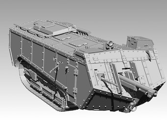 British Mark V Male Heavy Tank Model Kit 3D Printed at 1/56th, 1/72th ...