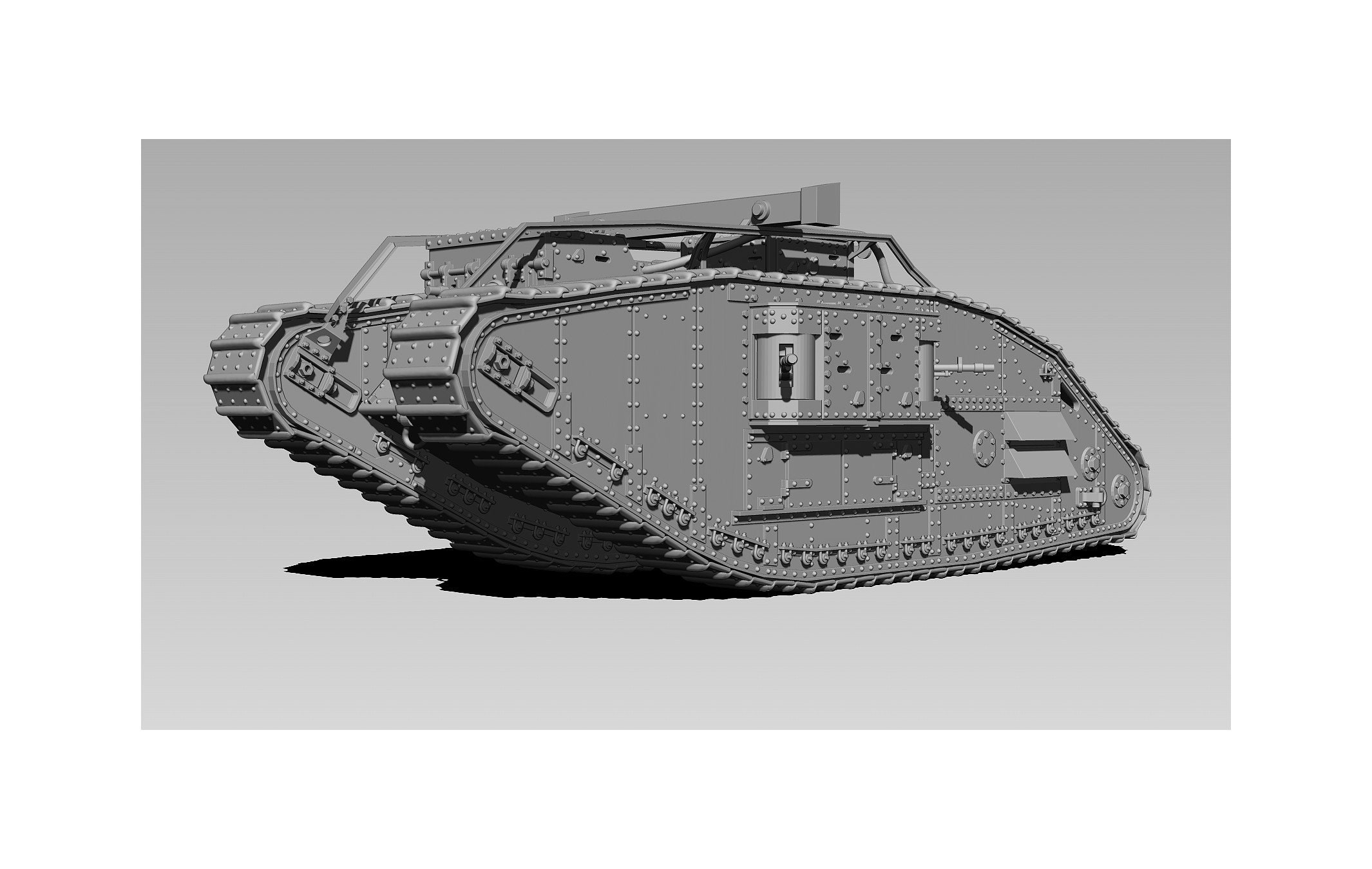 British Mark V Female Heavy Tank Model Kit 3D Printed at 1/72th 1/56 ...