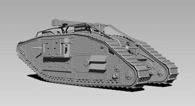 British Mark V Female Heavy Tank Model Kit 3D Printed at 1/72th 1/56 ...