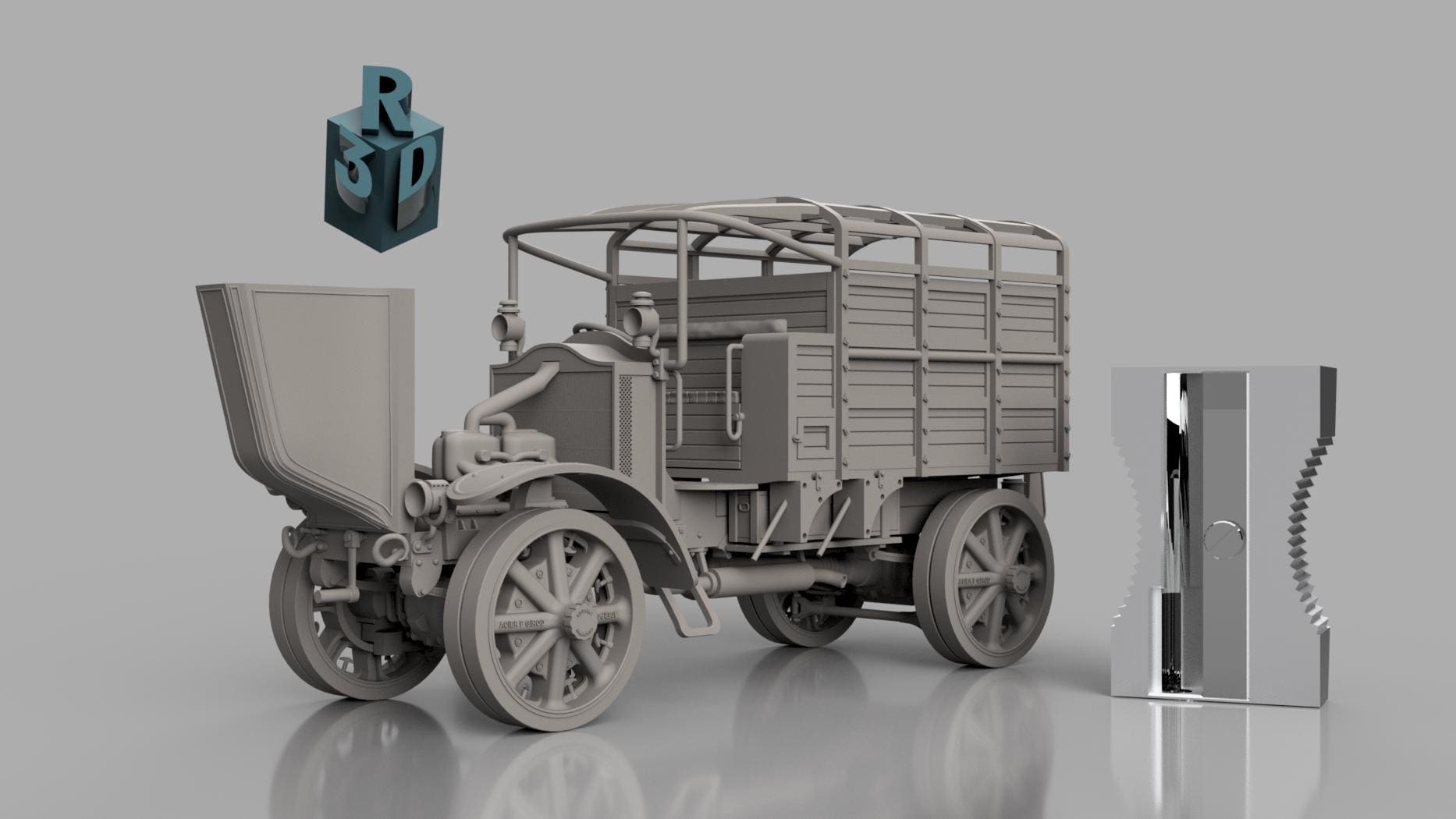 Renault EG Late Model WW1 French Truck 3D Model Kit 1:72 Scale WW1 ...