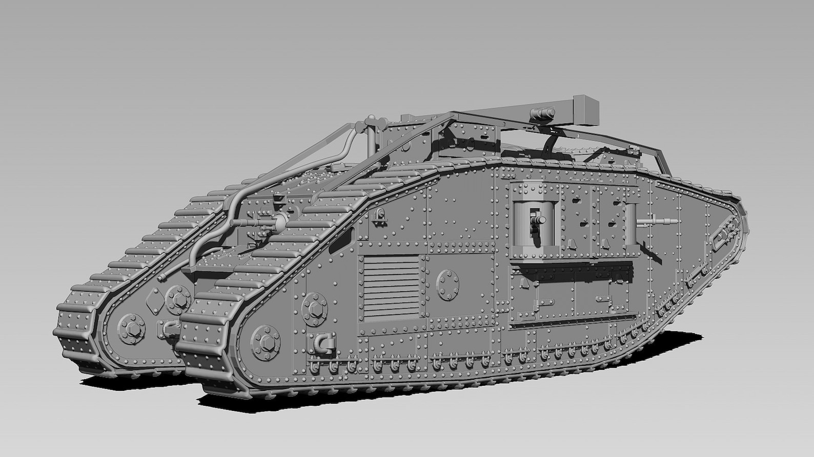 British Mark V Female Heavy Tank Model Kit 3D Printed at 1/72th 1/56 ...