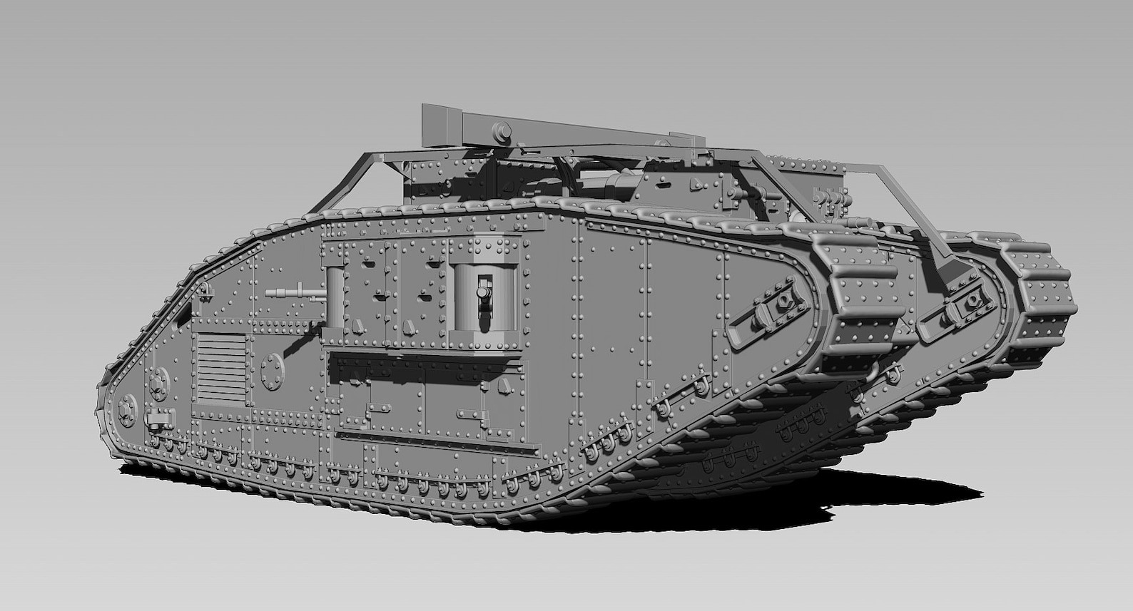 British Mark V Female Heavy Tank Model Kit 3D Printed at 1/72th 1/56 ...