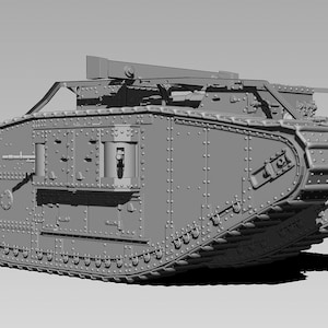 British Mark V Female Heavy Tank Model Kit 3D Printed at 1/72th; 1/56 ...