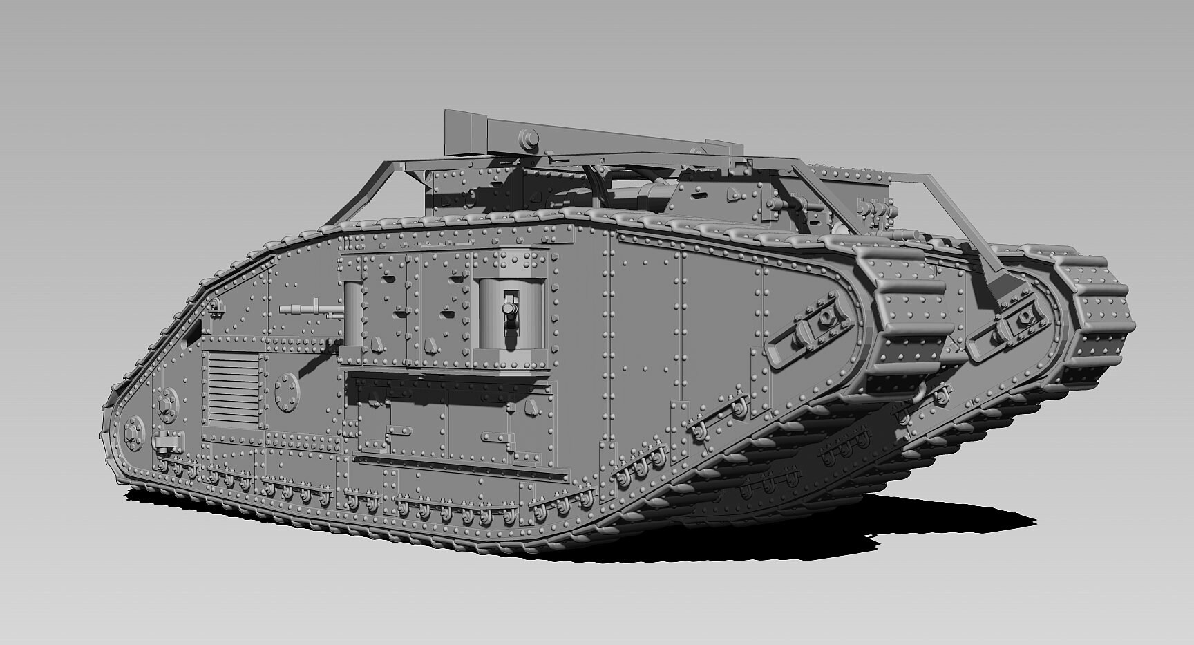 British Mark V Female Heavy Tank Model Kit 3D Printed at 1/72th 1/56 ...