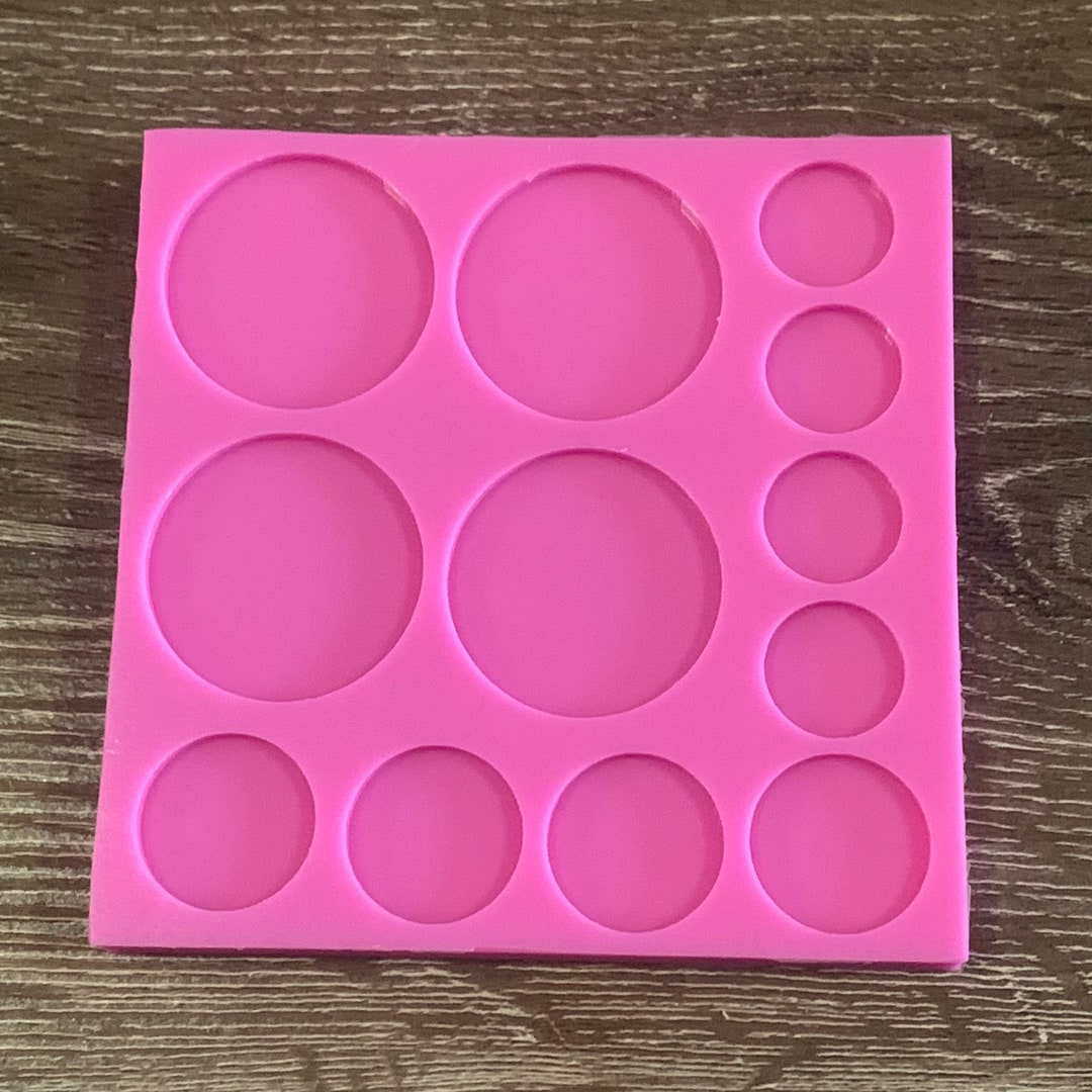 12 Pcs 40mm 25mm 20mm Circle Silicone Earring Mold/mould, Silicone ...