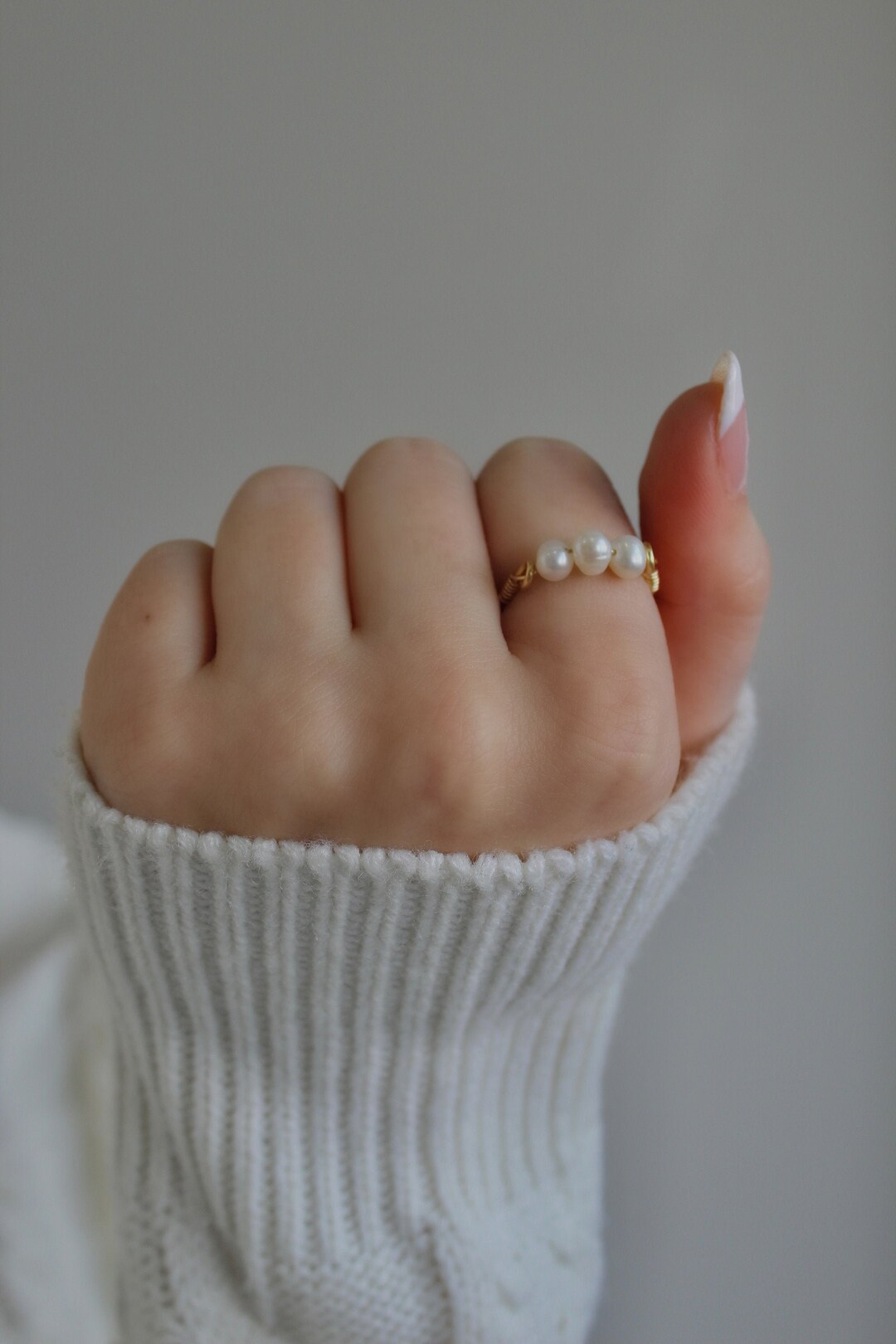 Dainty Pearl Ring - Etsy